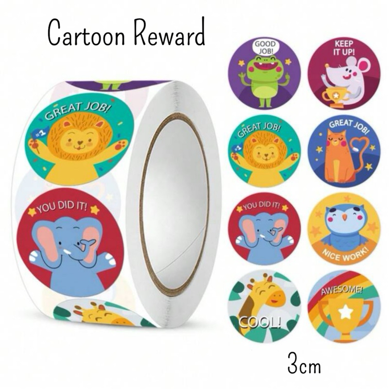 [SG STOCK] 3cm Cartoon Reward Stickers 35pcs | Shopee Singapore