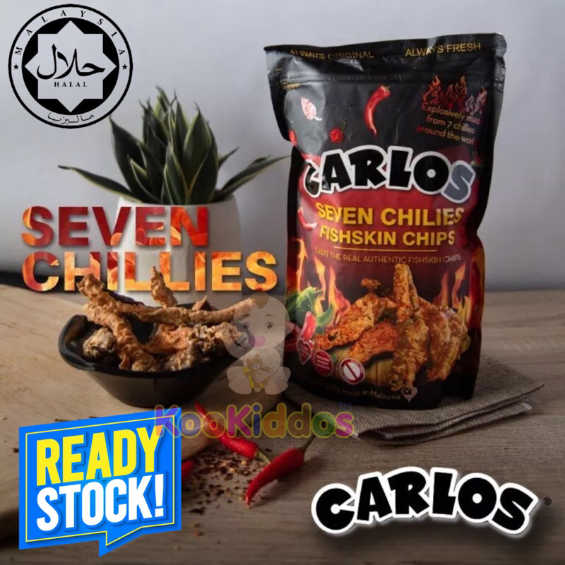 [HALAL] Super Spicy Seven Chilli Fish Skin Chips salted egg CNY Snacks ...