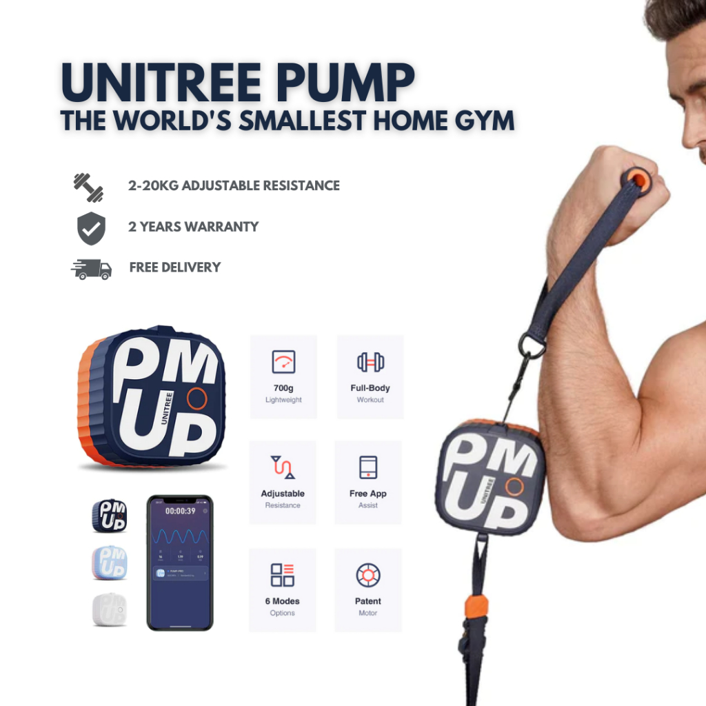 [SG](Energetic Blue) Unitree PUMP: The Smallest Smart Home Gym, Motor ...