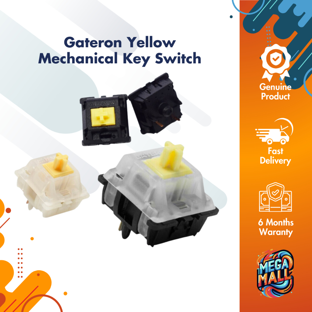 Gateron Yellow Milky KS-3 Series Mechanical MX Key Switch - Smooth ...