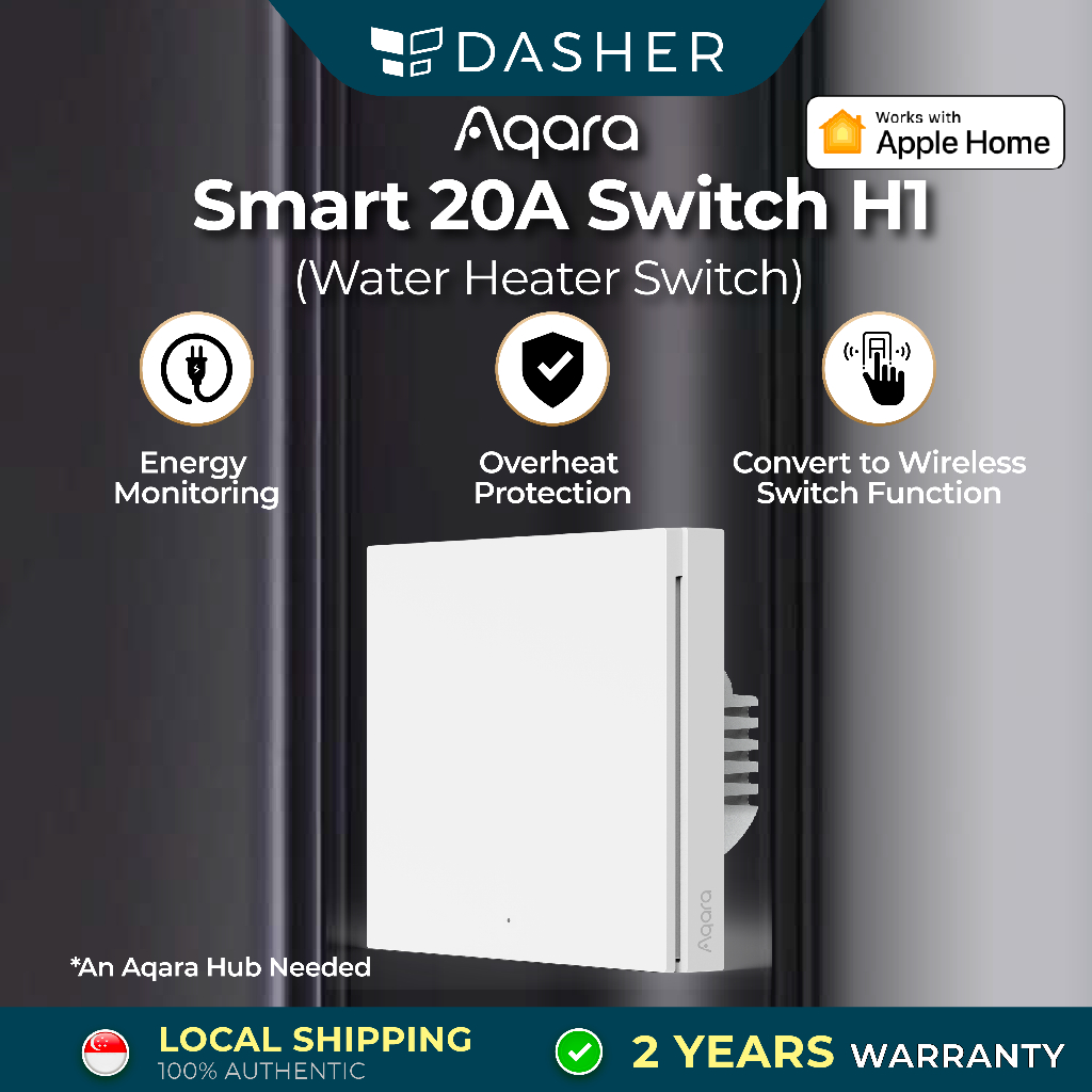 【New Launch】AQARA Smart 20A Switch H1 Neutral Version Single Rocker ...