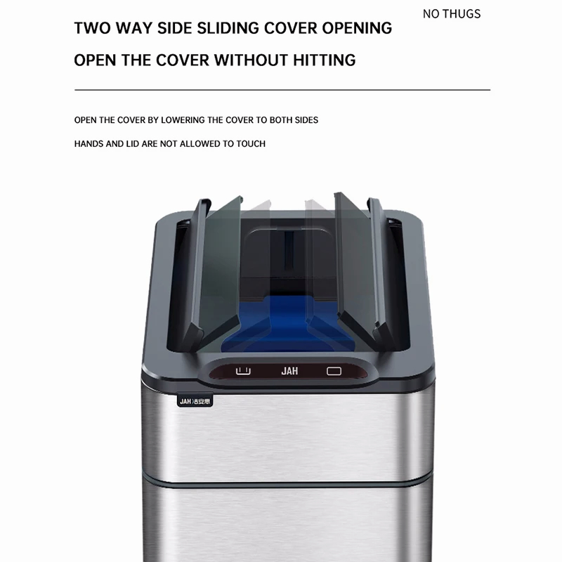 Smart Dustbin Kitchen Rubbish Bin Large Trash Bin Stainless Steel ...