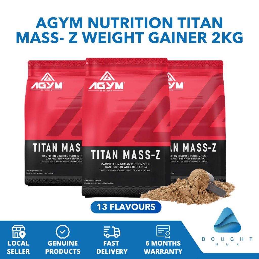 AGYM Nutrition Titan Mass-Z Weight Gainer 2kg – High-Calorie Protein ...