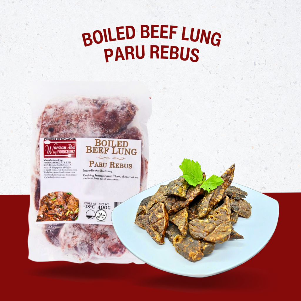 Boiled Sliced Beef Lung / Paru Rebus Frozen Convenience Food Meal Prep ...
