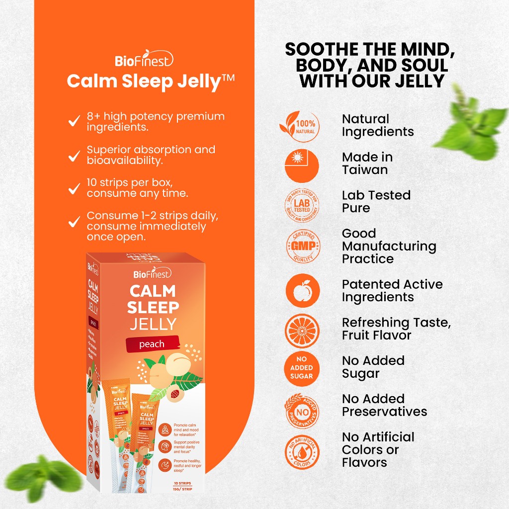 Biofinest Calm Sleep Jelly Supplement - GABA Tryptophan Glycine Calm ...