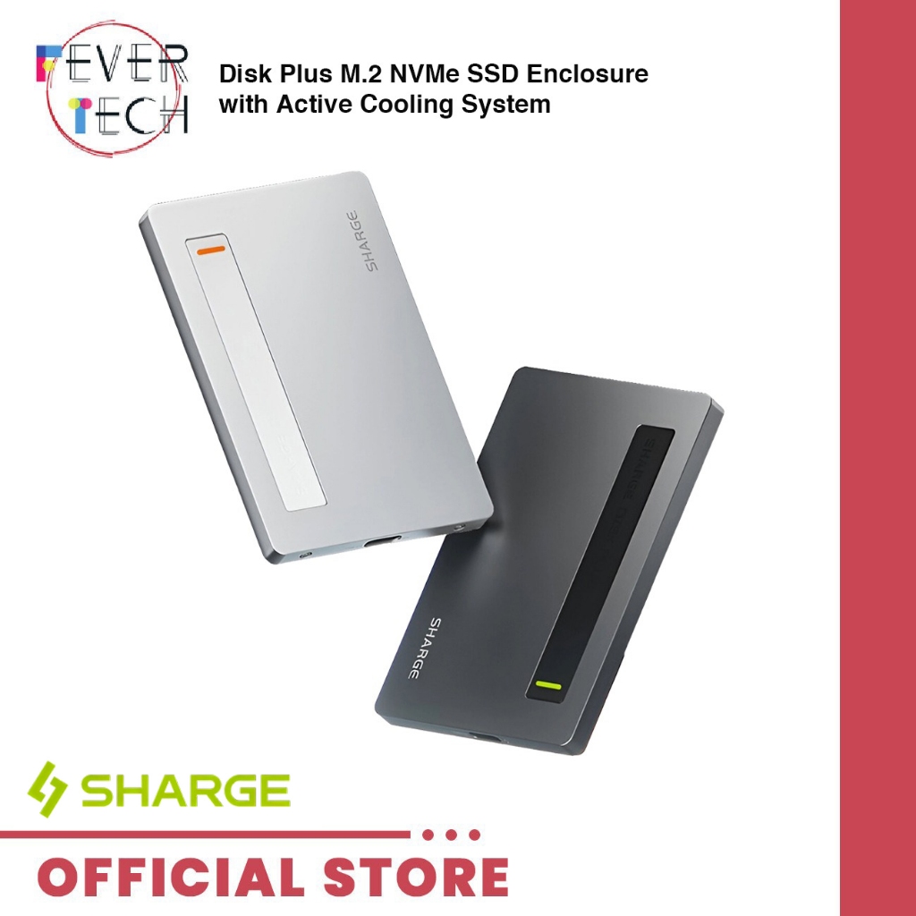 SHARGE Disk Plus M.2 NVMe SSD Enclosure with Active Cooling System ...
