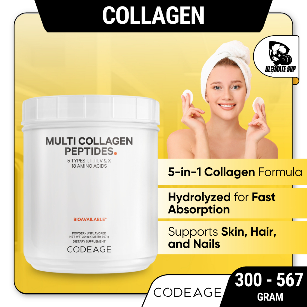 Codeage, Multi Collagen Peptides Powder, 5-in-1 Collagen Formula, Hydrolyzed Collagen ...