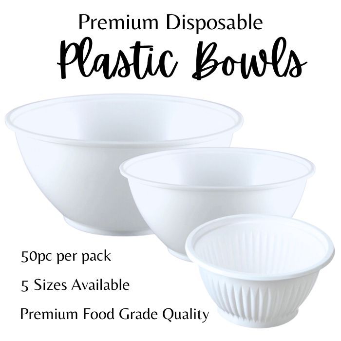 [SG Stock] Premium Disposable Plastic Bowls Catering Parties Wholesale ...
