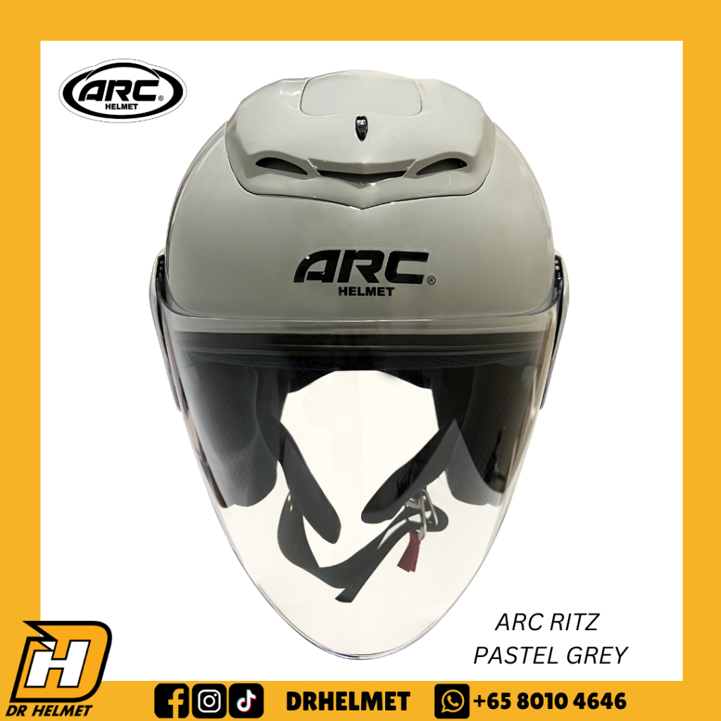 ARC Ritz Pastel Grey Helmet | Original ARC Helmet Singapore | Shopee ...