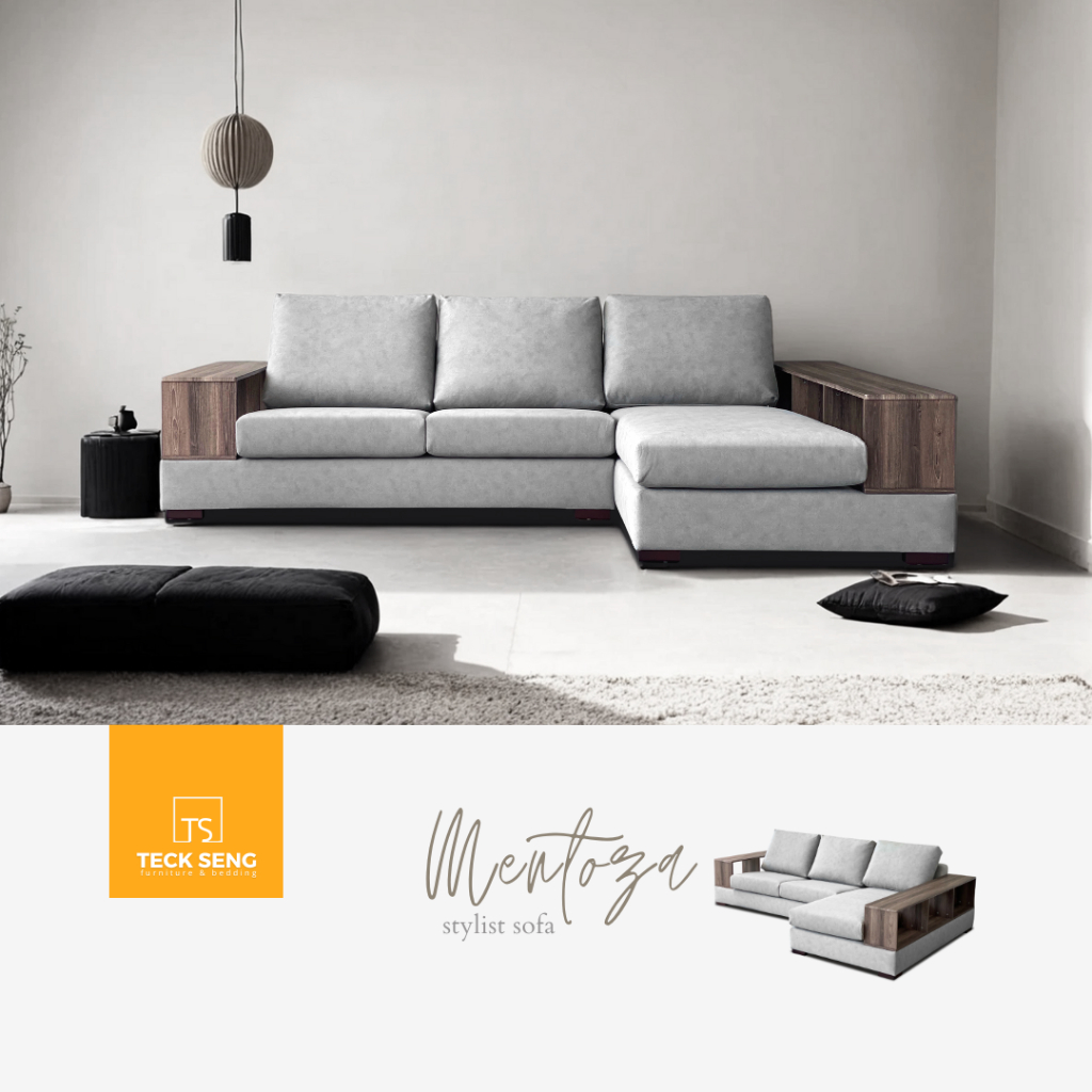 [TECK SENG] MENTOZA L SHAPE SOFA / Kerusi Ruang Tamu / Sofa Set ...