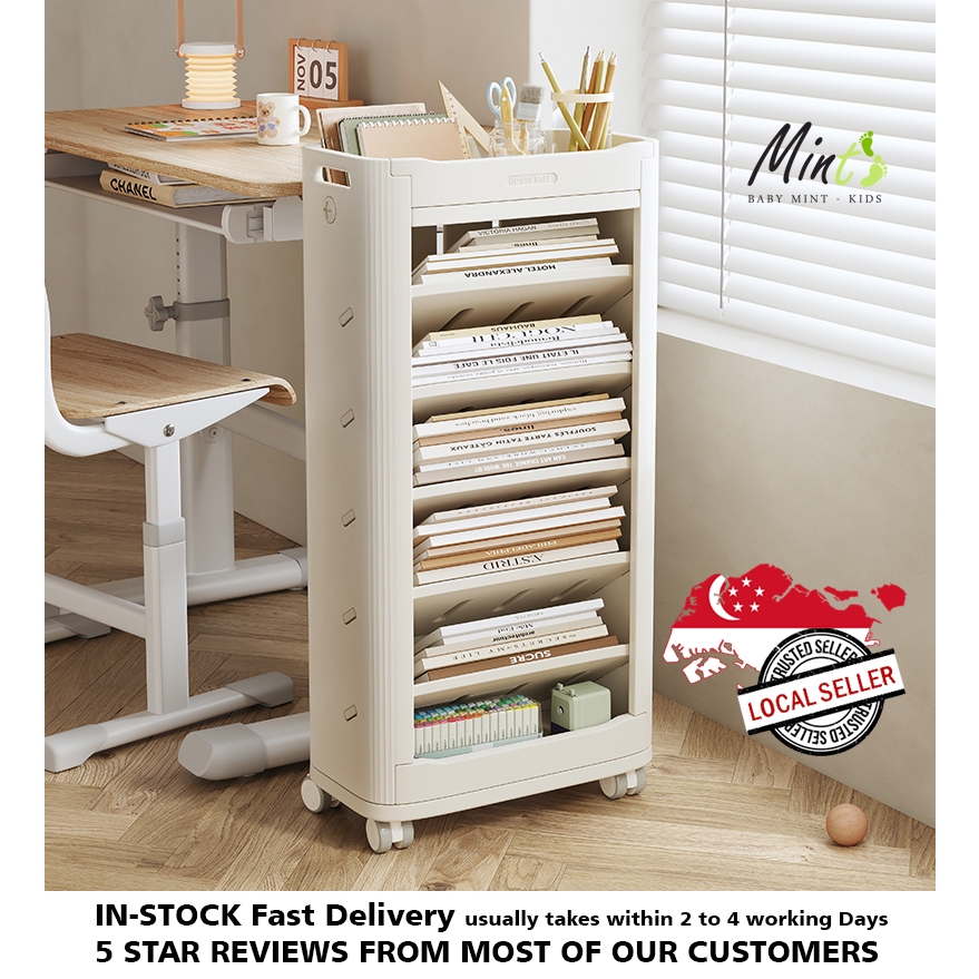 Instock - 2 Type High Capacity Children's Bookshelf Table side book ...