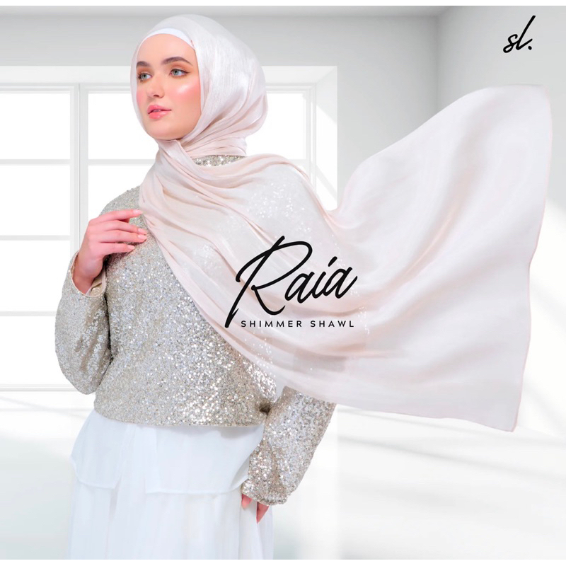SG SELLER SHERA LEE Raia Satin Shimmer Ironless Shawl (READY STOCK ...