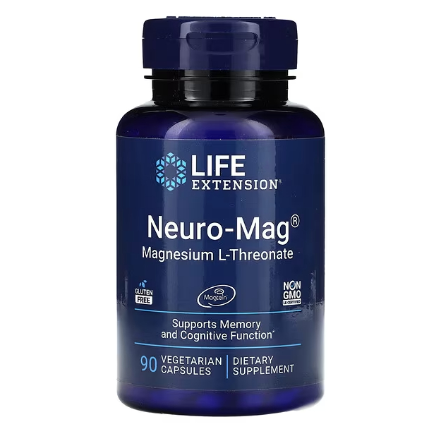 Life Extension, Neuro-Mag, Magnesium L-Threonate, 90 Vegetarian ...