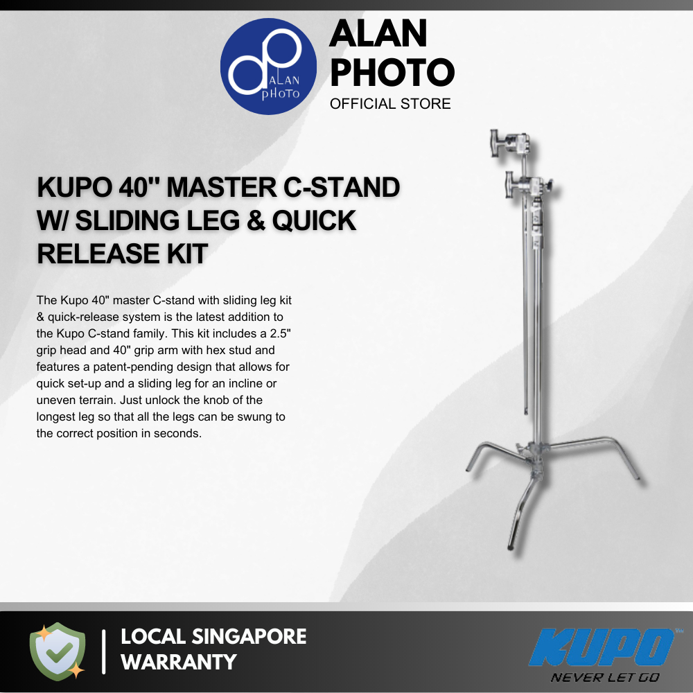 Kupo CL-40MK [KS707612] / CL-40MKB [KS707711] 40" Master C-Stand W ...
