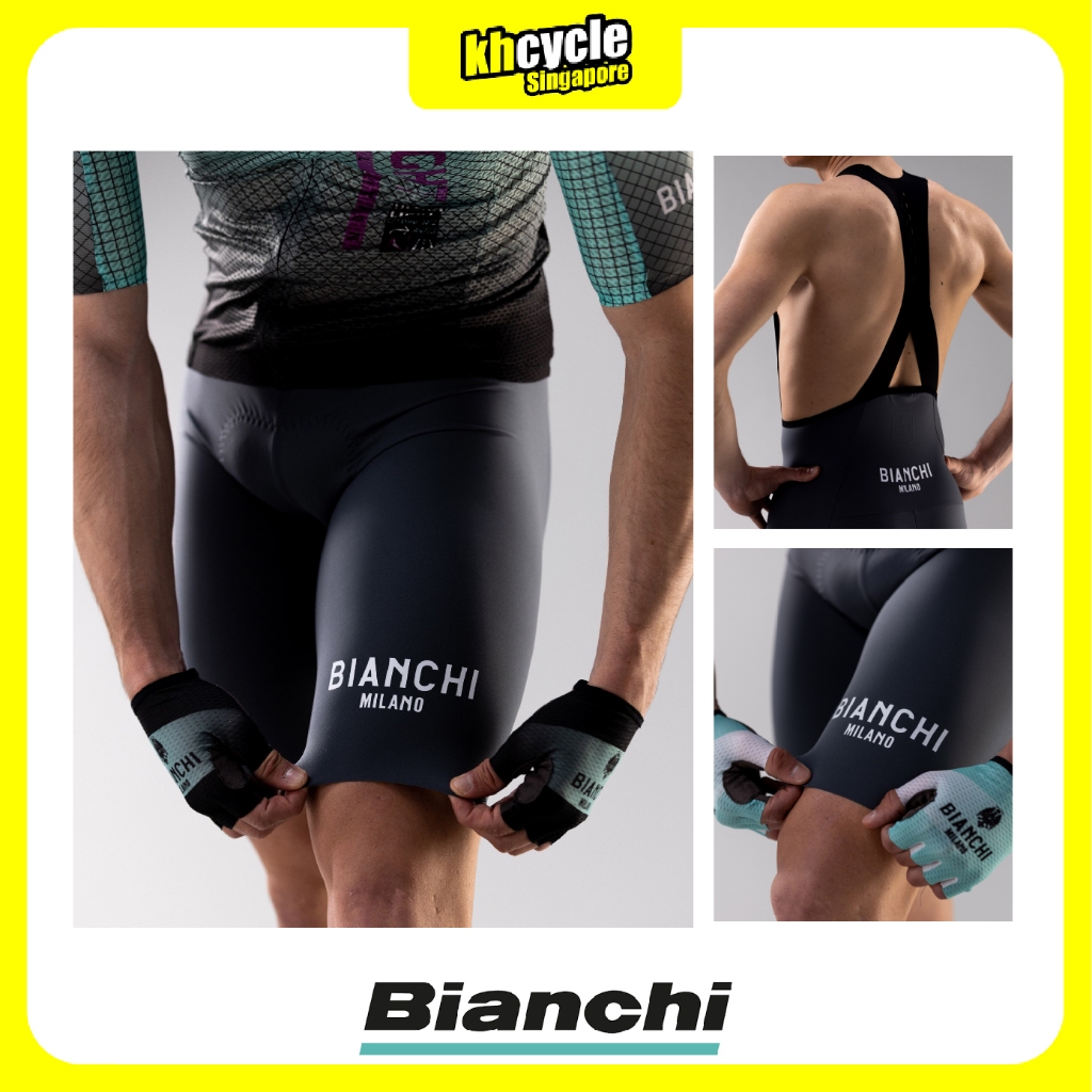 B⁮IANCHI Men's Ultralight Bib Shorts Cycling | Shopee Singapore