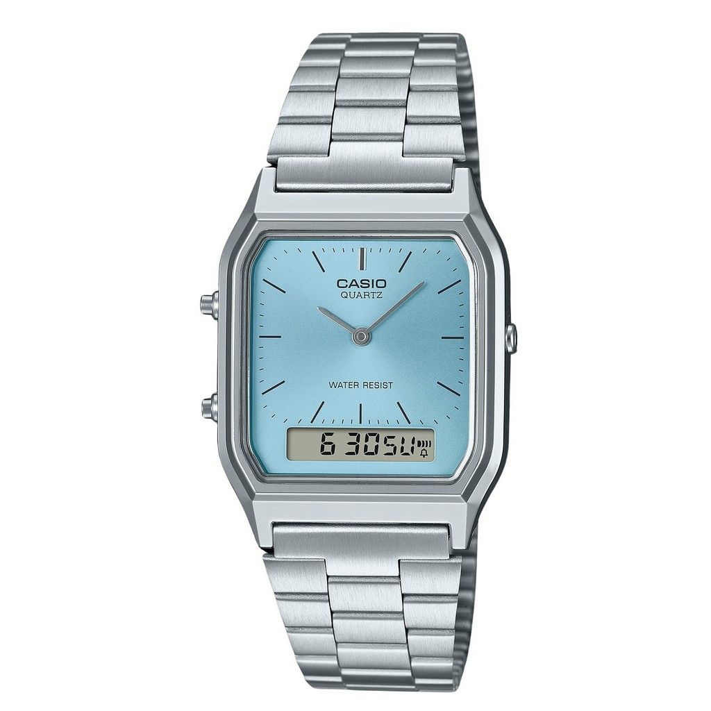 [Creationwatches] Casio Vintage Analog Digital Turquoise Blue Dial ...