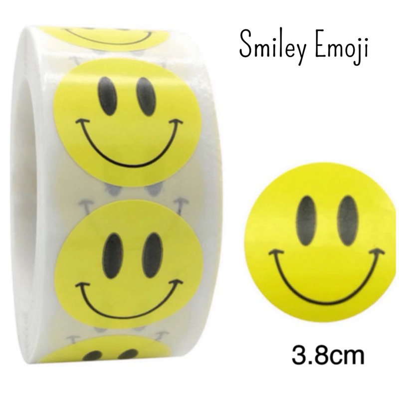 [SG STOCK] 3.8cm Happy Face 😃/ Smiley Face 😀 Emoji Sticker 20pcs ...