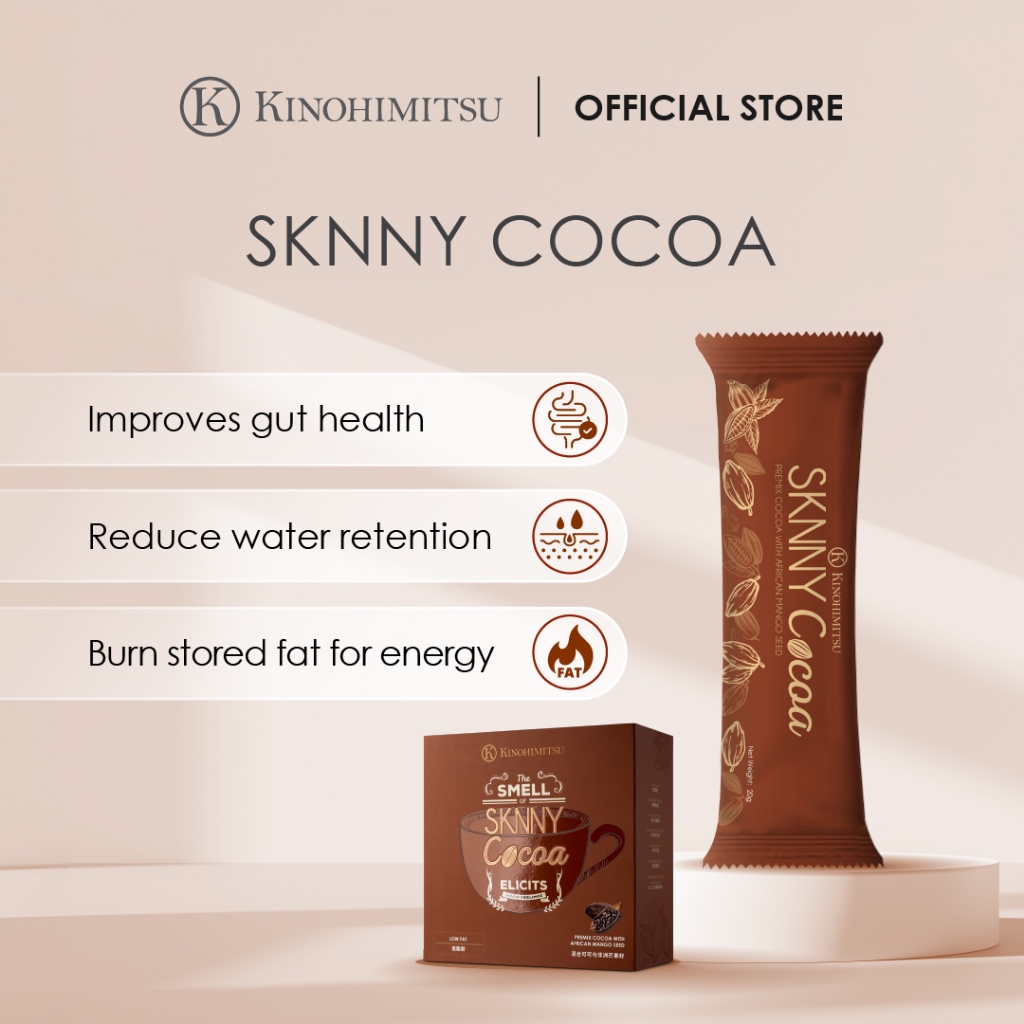 Kinohimitsu SKNNY Cocoa With African Mango Seed Sachet 20g - Low Fat ...
