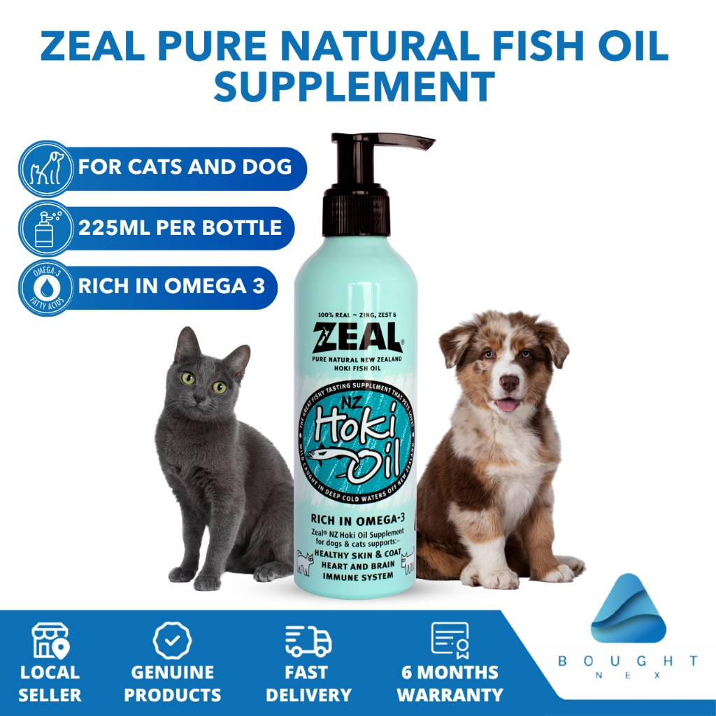 Zeal Hoki Fish Oil Supplement for Dogs & Cats - Pure New Zealand Omega ...