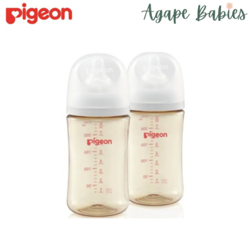Pigeon Softouch 3 Nursing Wide Neck Bottle Twin Pack PPSU - 2 Size | Shopee Singapore