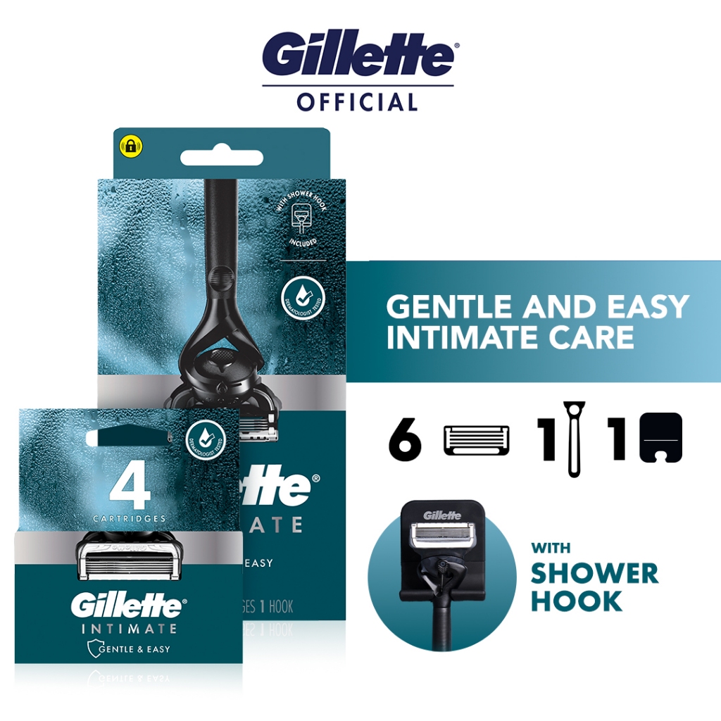 [Bundle of 2] Gillette Intimate Manscape Razor, 1 Razor Handle, 2 Razor ...