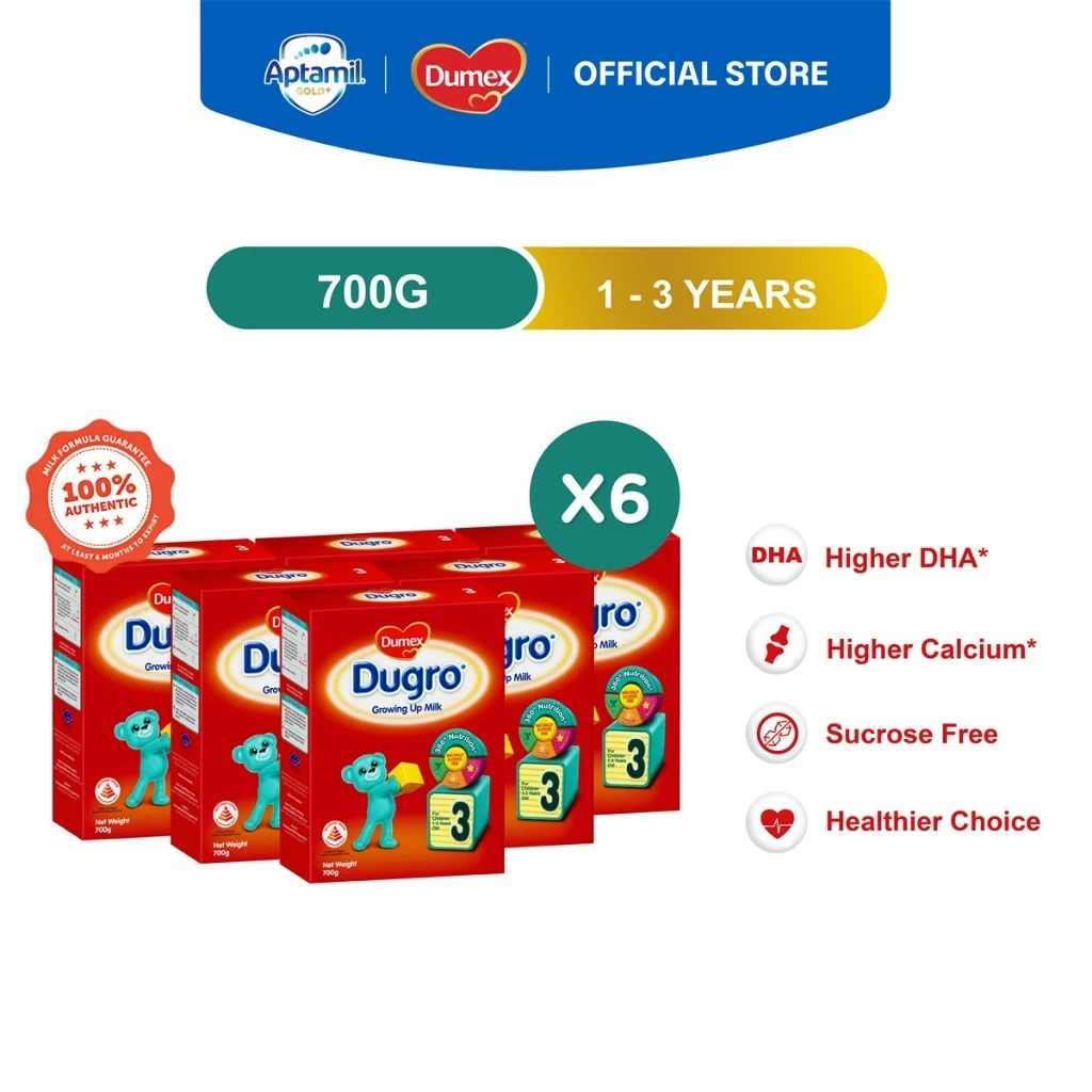 [Bundle of 6] Dumex Dugro Stage 3 Children Growing Up Milk Powder ...