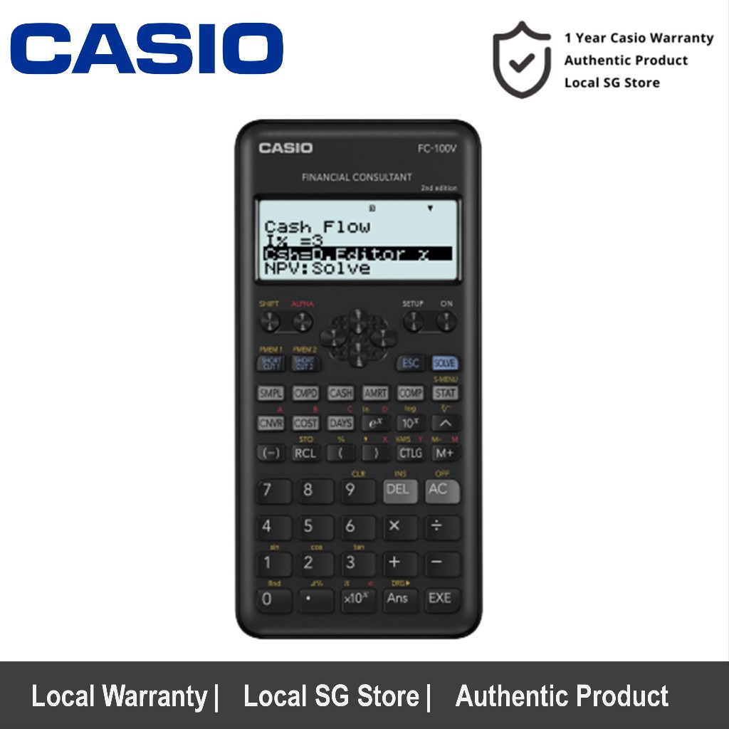 Casio Financial Calculator FC-100V 2nd Edition For Tax Advisors ...