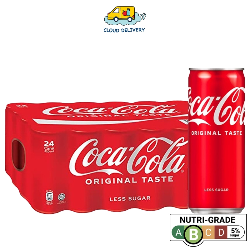 Coke Coca Cola Original Taste - Less Sugar (24 x 320ml) | Shopee Singapore