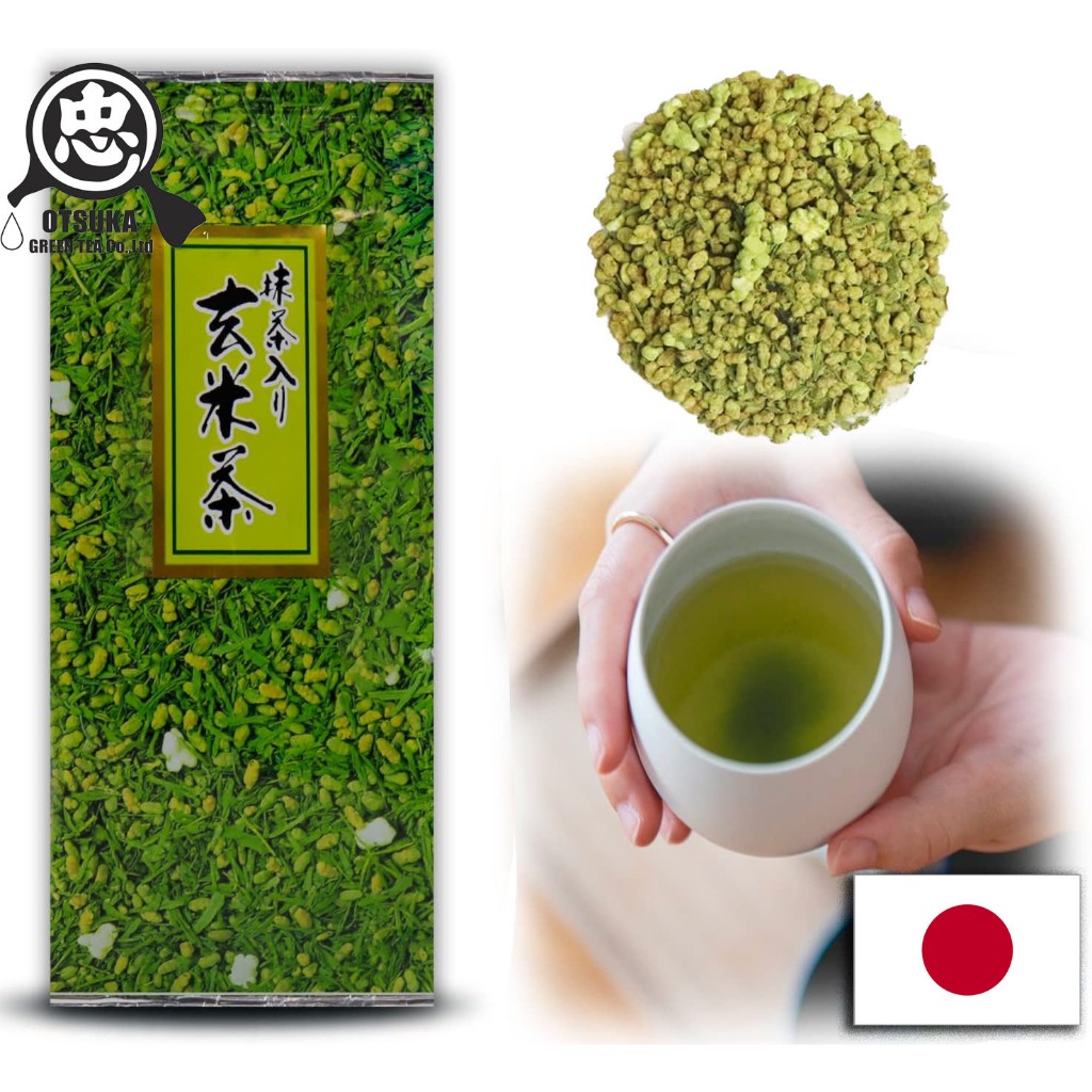Otsuka Green Tea Co - Roasted Genmaicha green tea with Matcha 100g ...