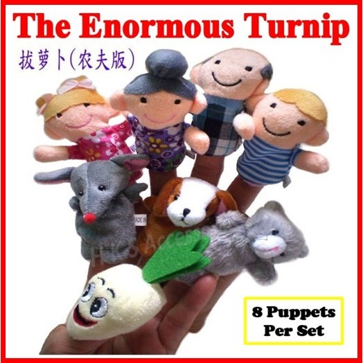 Children Kids Fairy Tale Finger Puppet Enormous Turnip Carrot Toys ...