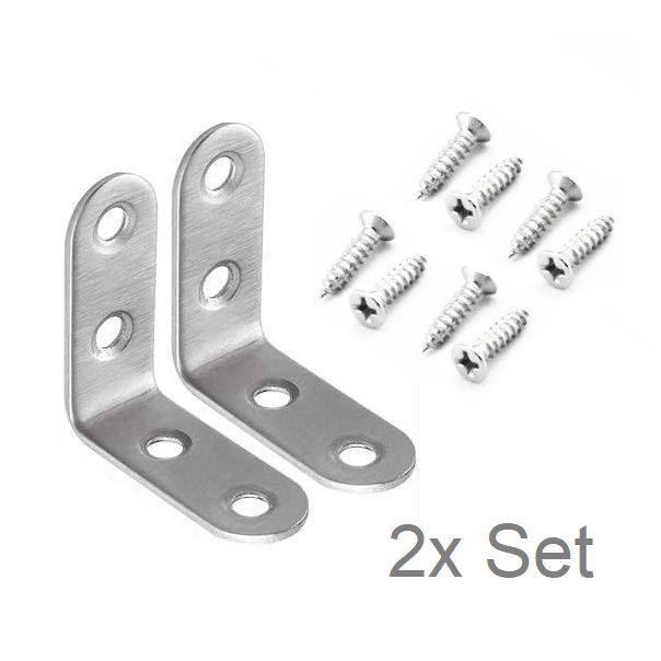 L Shape 90 Degree Bracket Joint Shelf Support Stainless Steel for ...