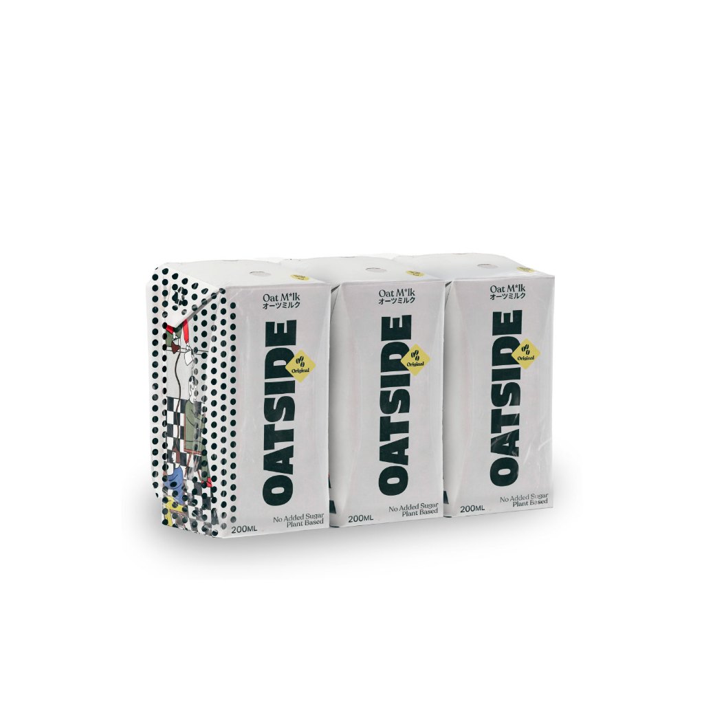 OATSIDE Barista Blend Original Oat Milk 3x200ml w straw- Dairy Free, Creamy, Zero Added Sugar ...