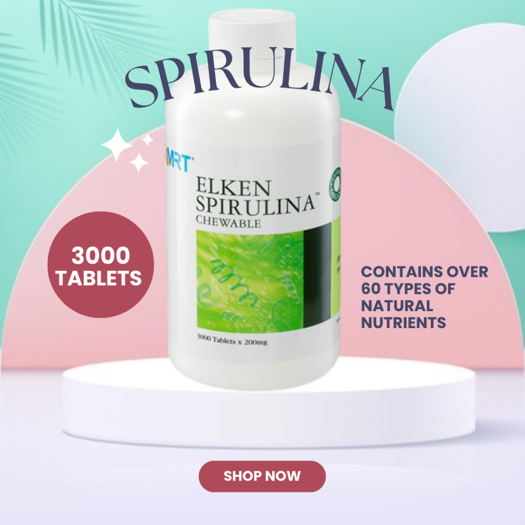 Elken Spirulina (3000 Tablets) - Enhances Your Body Resistance Against Viral Infection! | Shopee ...