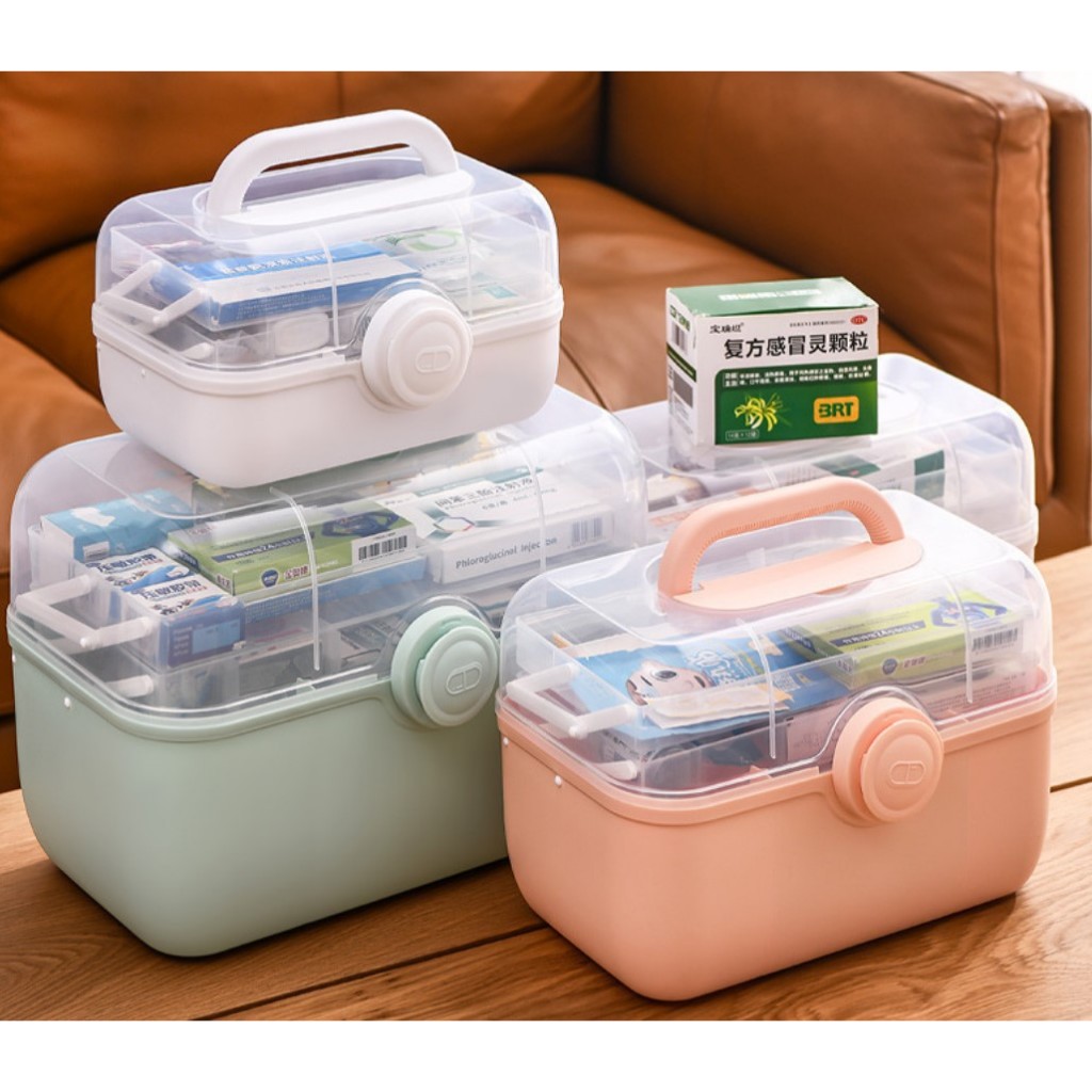 SG STOCK Medicine Box Storage Box Plastic Medical Box Multifunctional ...