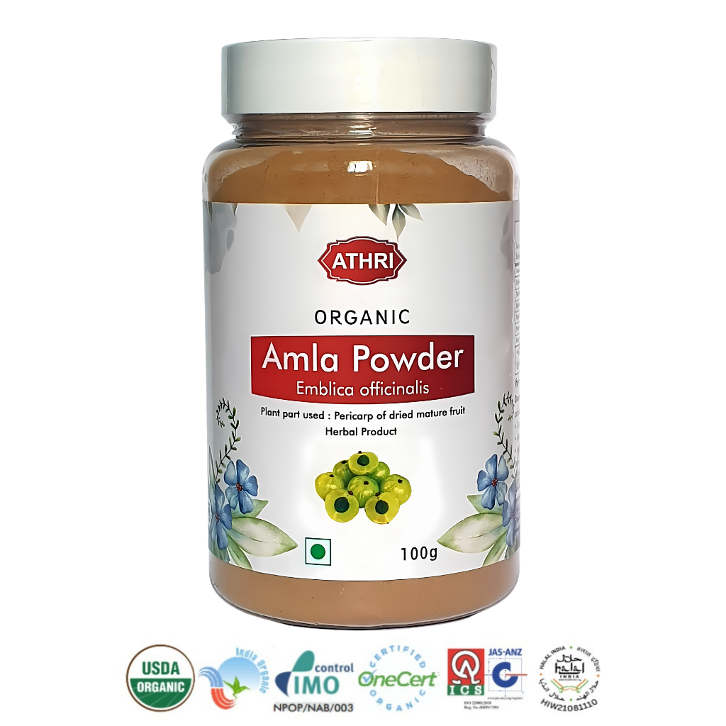 USDA & HALAL Certified - ATHRI - Organic Amla Powder - 100gms | Shopee ...