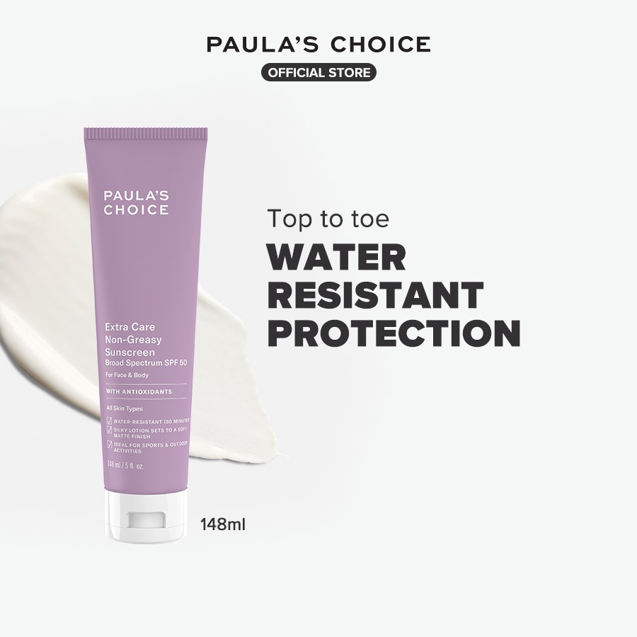 Paula's Choice Extra Care Non-Greasy Face & Body Sunscreen SPF 50 ...