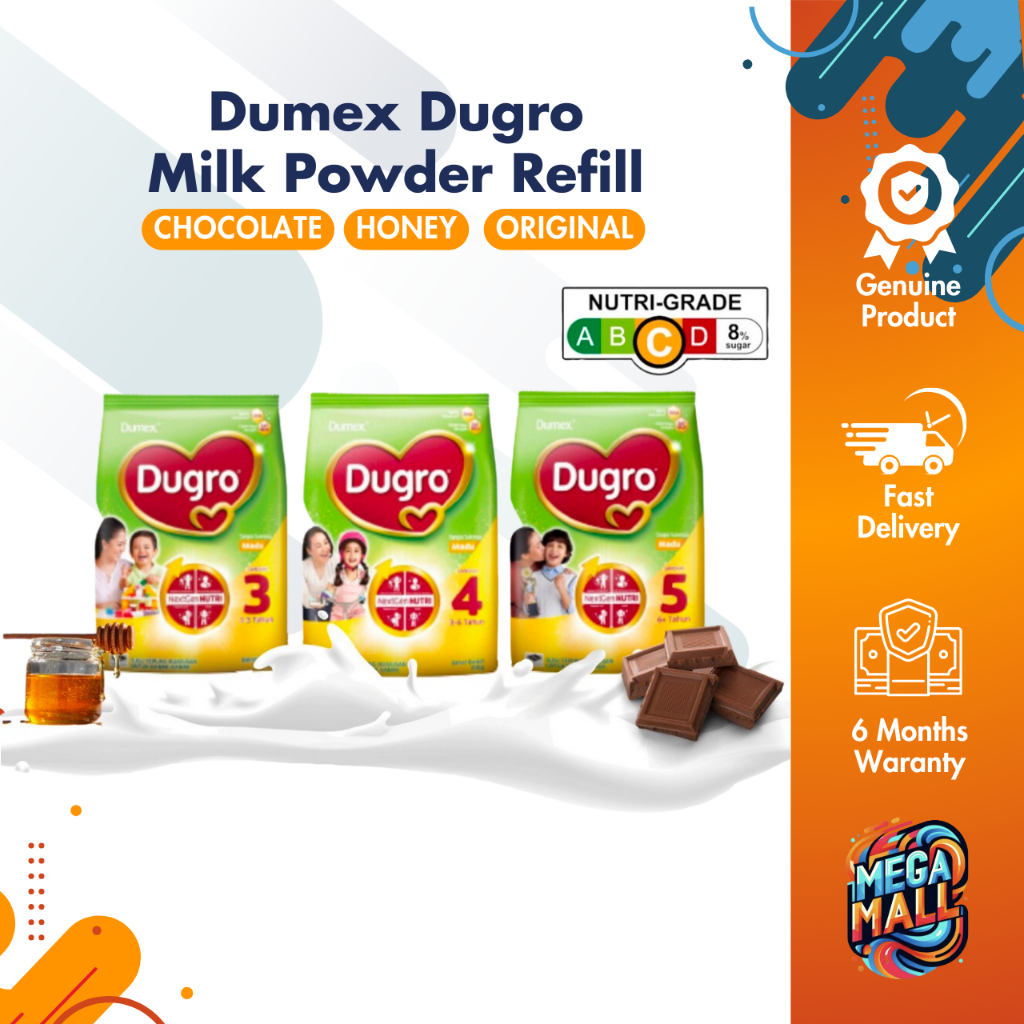 Dumex Dugro Milk Powder Refill 850g 1.5kg Stage 3 4 5 Sucrose-Free ...