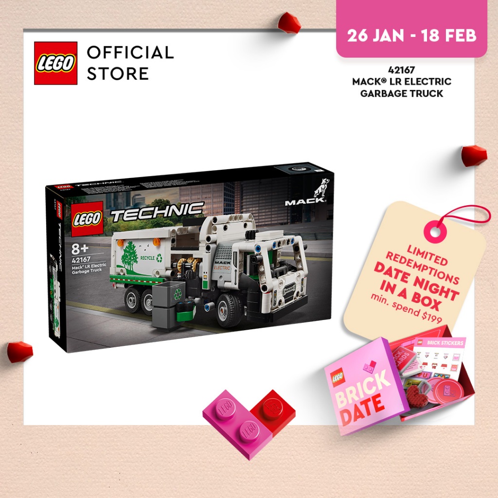 LEGO Technic 42167 Mack LR Electric Garbage Truck Building Set Toys ...