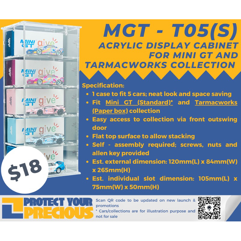 MGT - T05S Acrylic Display Cabinet for Mini GT & Tarmacworks ...