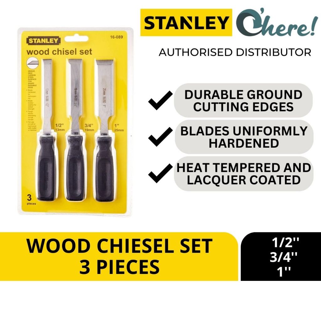 Stanley Wood Chisel Set 3 Pcs | Shopee Singapore
