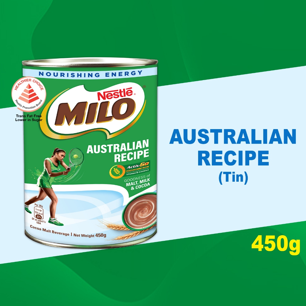 MILO Australian Recipe Powder Tin 450G | Shopee Singapore