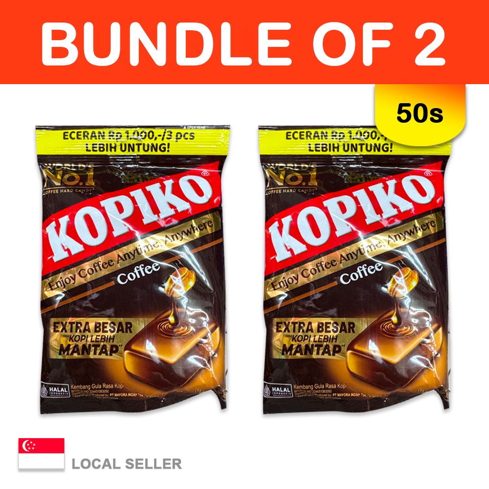 [Bundle of 2] Kopiko Coffee Candy, Extra Besar, Kopi Lebih, Mantap ...