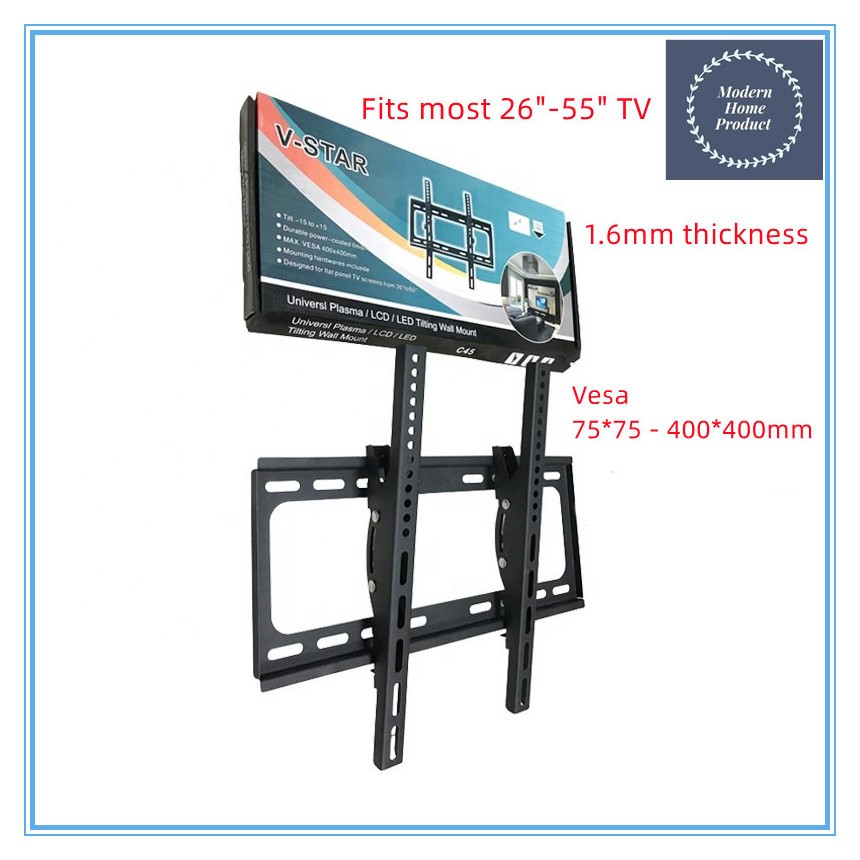 Universal TV Wall Mount TV bracket for 26 to 55 inch tv (Tilt 15 degree ...