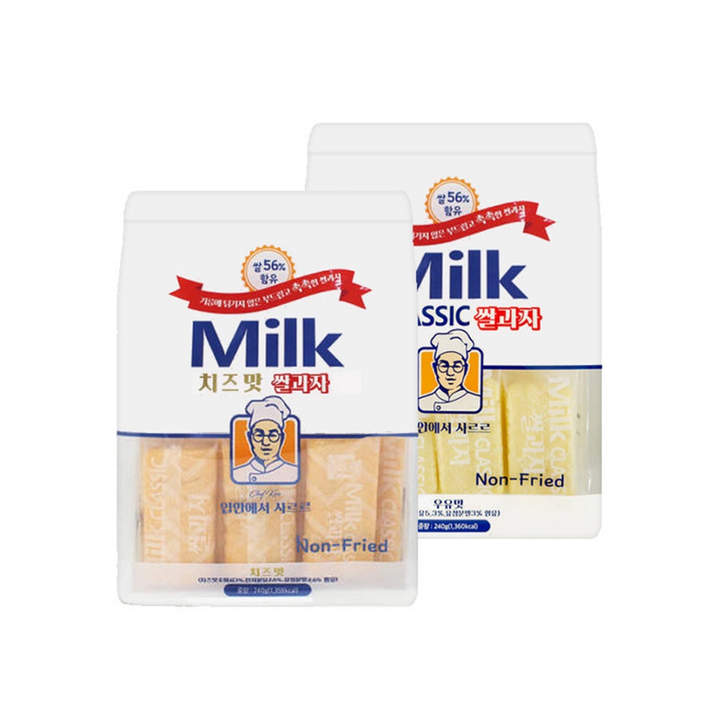 Milk Classic Rice Cracker 240g (milk flavor, cheese flavor) | Shopee ...