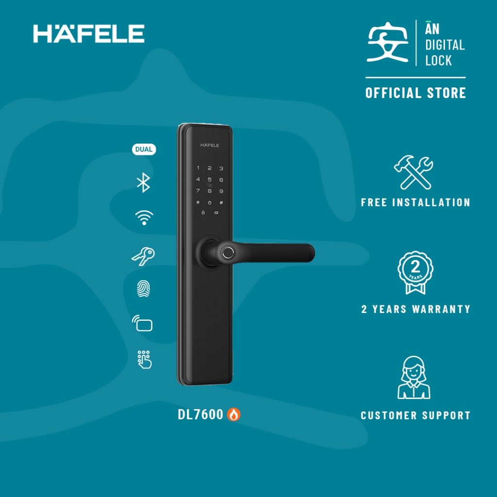 HAFELE DL7600 Digital Door Lock | AN Digital Lock | Shopee Singapore