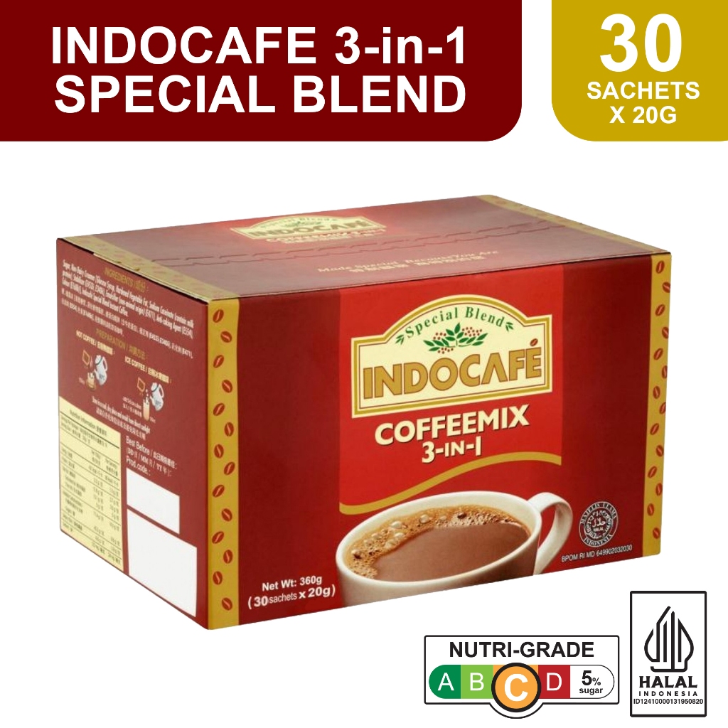 Indocafe 3 in 1 Special Blend Instant Coffee (30x20g) | Shopee Singapore
