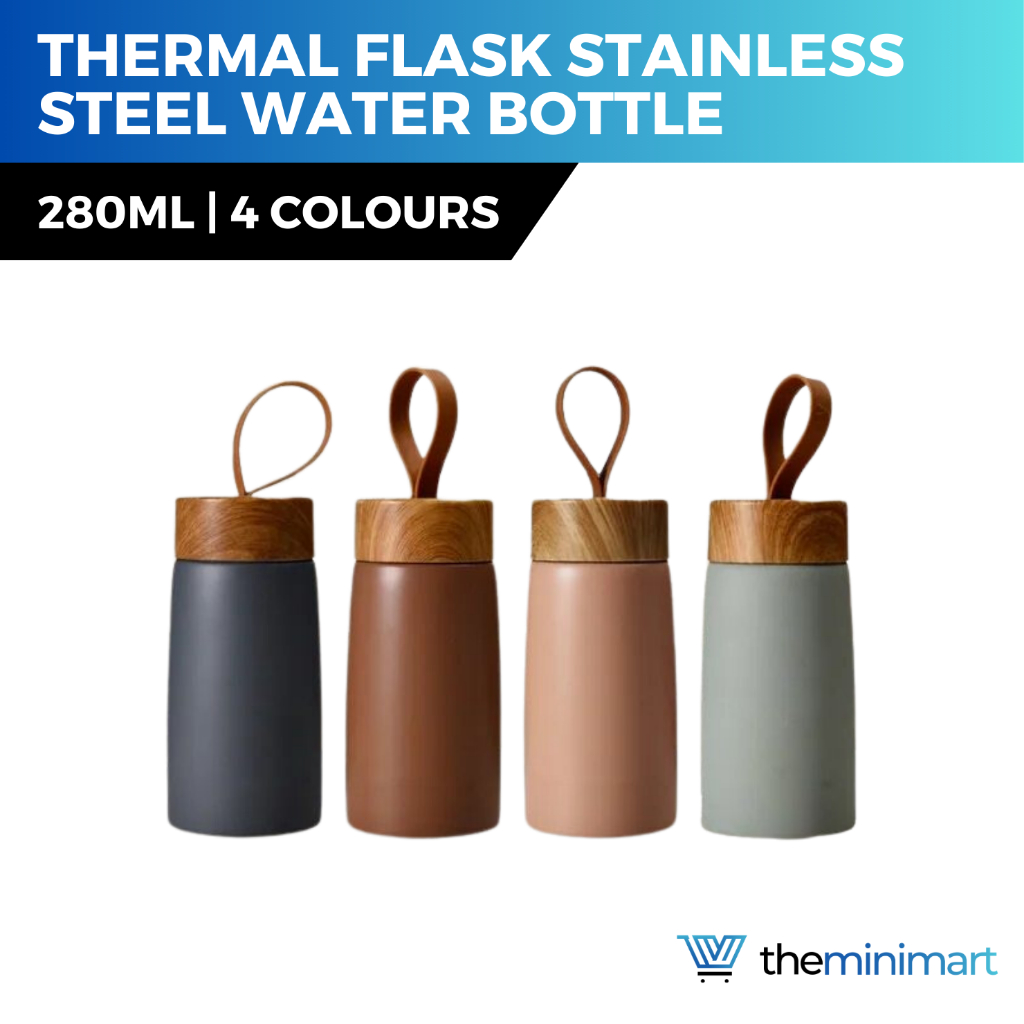 Thermal Flask 280ml - Portable Stainless Steel Water Bottle, Durable ...