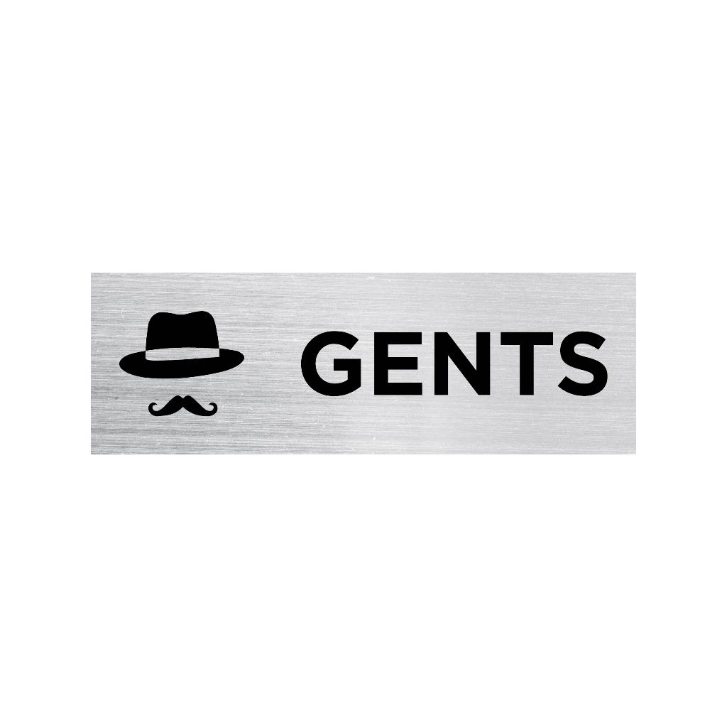 GENTS SIGN/SIGNAGE | 300mm x 100mm | WASHROOM SIGN, RESTROOM SIGN ...