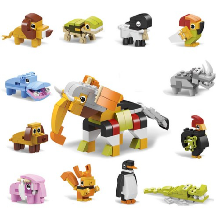LEGO-compatible blocks mini animals 12-SET | Shopee Singapore