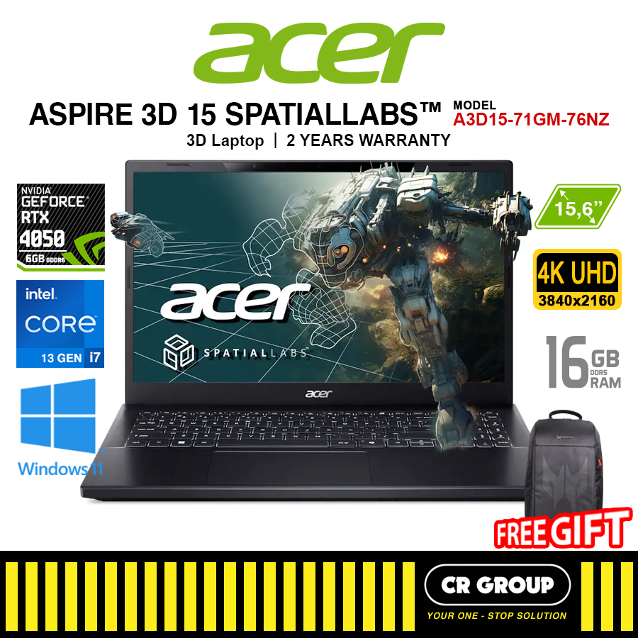 Acer Aspire 3D 15 A3D15-71GM-76NZ SpatialLabs - Intel Core i7-13620H ...
